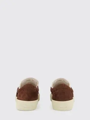 TOM FORD Perforated Suede Calfskin Slip-on Sneakers