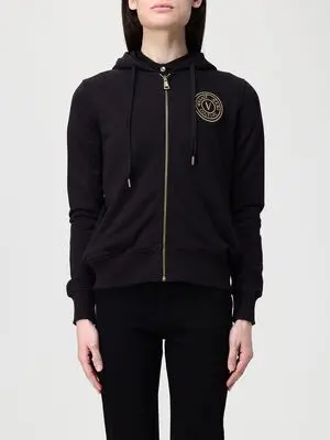 Versace Cotton Sweatshirt With Logo - Black