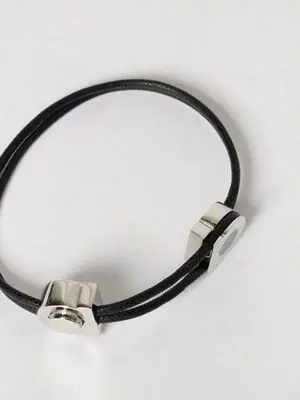 FERRAGAMO Gancini Leather And Brass Bracelet