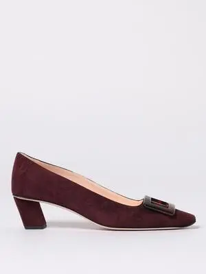 ROGER VIVIER Suede Court Shoes With Buckle Detail - Brown