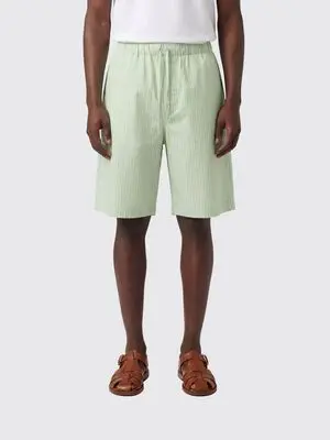 Dries Van Noten Striped Cotton Drawstring Shorts - Green