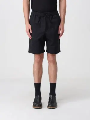 AMI Paris Pure Cotton Athletic Shorts With Elastic Waist And Patch Pocket