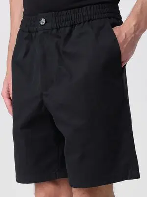 AMI Paris Pure Cotton Athletic Shorts With Elastic Waist And Patch Pocket
