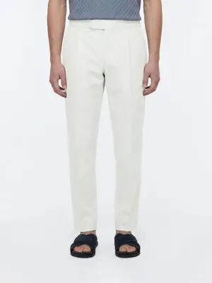 Brioni Cotton And Linen Tailored Trousers - Multicolor