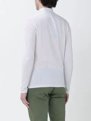 BROOKSFIELD Long Sleeve Button-up Fine Knit With Pocket - White