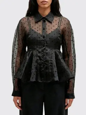 GANNI Polka Dot Tulle Shirt