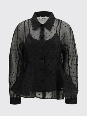 GANNI Polka Dot Tulle Shirt