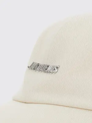Jacquemus Gadjo Cotton Twill Baseball Cap With Metal Logo - White