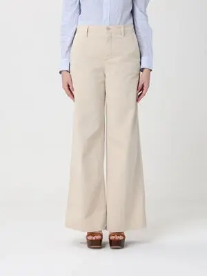 7 For All Mankind Wide Leg Jeans In Cotton Denim - Nude
