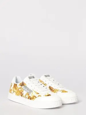 Versace Leather Sneakers With Baroque Print