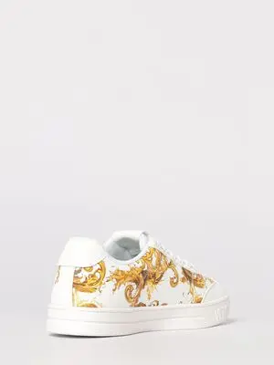 Versace Leather Sneakers With Baroque Print