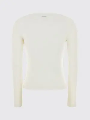 Calvin Klein V-neck Long-sleeve Ribbed Stretch-cotton Top