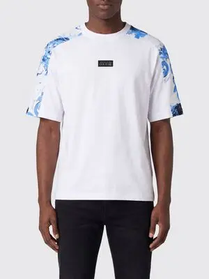 Versace Oversized Cotton T-shirt With Baroque Print - White