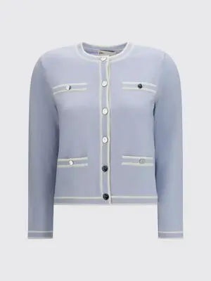 Tory Burch Wool Cardigan With Contrasting Trim