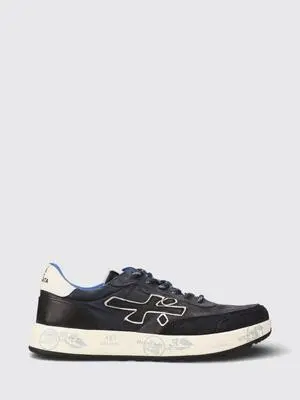 Premiata Nous Suede And Mesh Low Top Sneakers - Blue