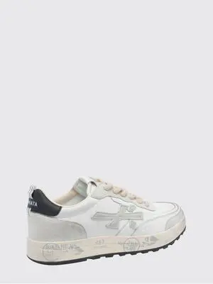 Premiata Nous Suede And Mesh Low Top Sneakers - White