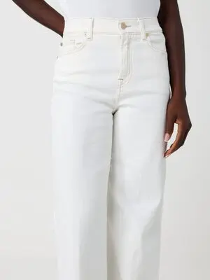 7 For All Mankind Straight Jeans In Cotton Denim