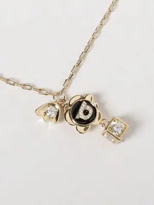FERRAGAMO Brass Necklace With Pendants And Crystals