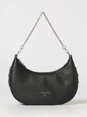 Patrizia Pepe Grained Leather Bag - Black