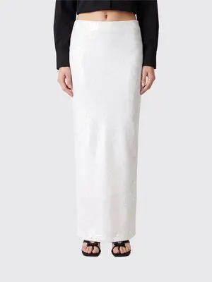 TOTEME Sequin Pencil Skirt - White