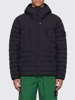 Stone Island Hooded Down Jacket - Blue