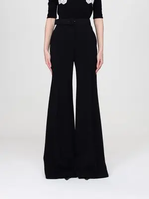 Ermanno Scervino Flare Trousers In Crêpe - Black