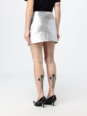 MSGM Slim Fit Laminated Faux Leather Pencil Mini Skirt