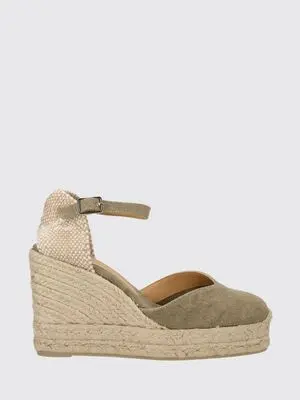 CastaÑer Chiarita Canvas Espadrilles With High Wedge And Ankle Strap - Green