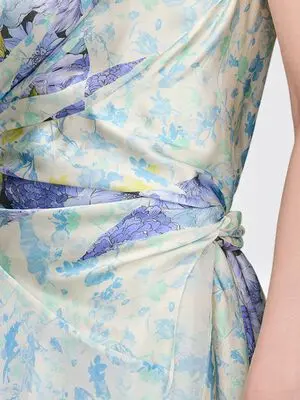 MAISON MARGIELA Printed Silk Wrap Dress