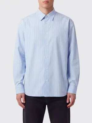 Dries Van Noten Striped Cotton Shirt Blue