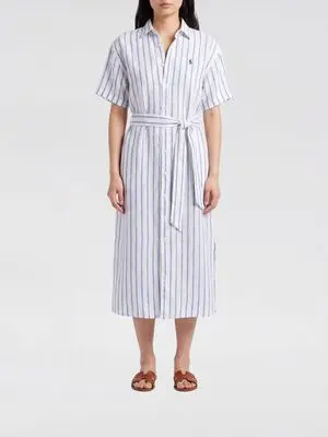 Polo Ralph Lauren Striped Linen Midi Shirtdress - White 1