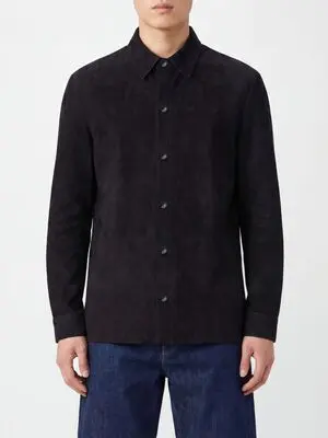 SALVATORE SANTORO Suede Shirt Jacket - Black
