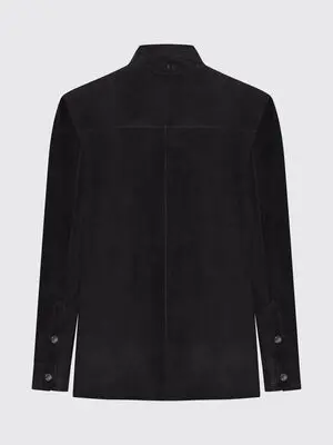 SALVATORE SANTORO Suede Shirt Jacket - Black