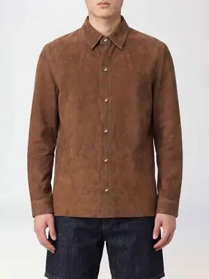 SALVATORE SANTORO Suede Shirt Jacket - Brown