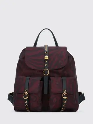 Pinko Medium Animal Print Nylon Backpack - Red