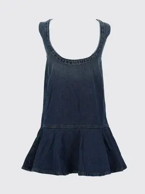 GANNI Sleeveless A-line Mini Dress With Ruffles
