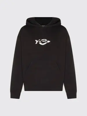 Y3 Cotton Hoodie With Drawstring And Kangaroo Pocket