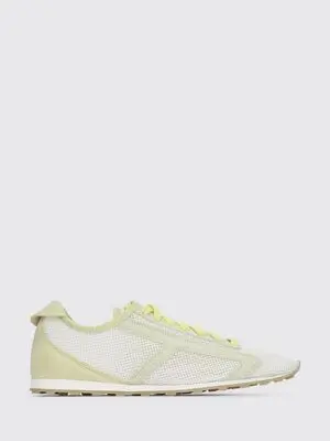 Jacquemus Les Tennis Two-tone Suede And Mesh Sneakers With Embossed Logo - Yellow