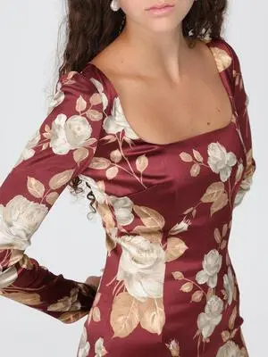 Dolce & Gabbana Floral Print Long Sleeve Midi Dress