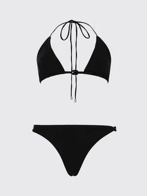 COURREGES Triangle Bikini In Nylon With Tone-on-tone Logo