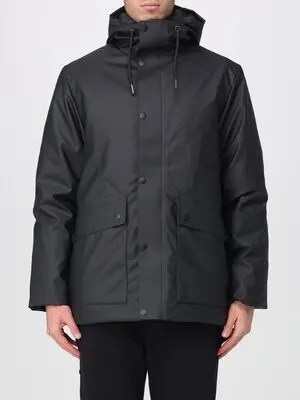 Rains Waterproof Jacket With Drawstring Hood - Black