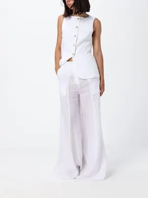 SEMICOUTURE Wide Leg Trousers - White