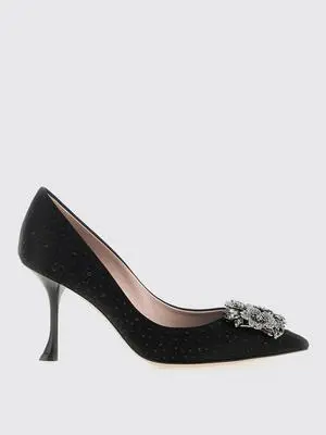ROGER VIVIER Embellished Pointed Toe Pumps - Black