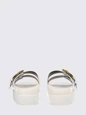 Versace Patent Leather Platform Sandals - White