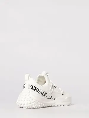 Versace Mesh And Leather Sneakers - White