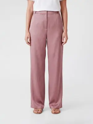 ALYSI High-waisted Wide-leg Cotton And Lyocell Blend Trousers