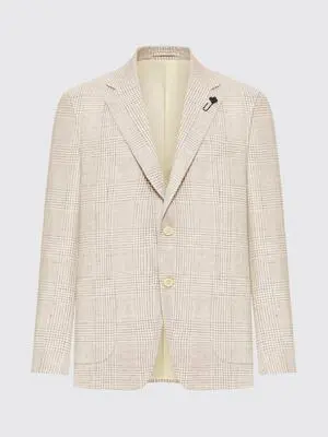 LARDINI Single-breasted Linen And Cotton Blazer