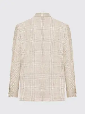 LARDINI Single-breasted Linen And Cotton Blazer