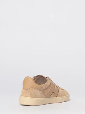 Hogan Suede And Leather Low-top Sneakers With Side H Monogram - Beige