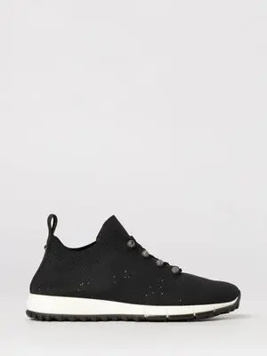 JIMMY CHOO Veles Embroidered Sequined Stretch Jersey Sneakers - Black